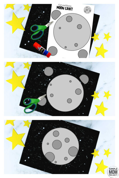 Cut and Paste Moon Craft for Kids | Diy Moon Printable | Instant ...