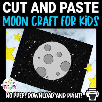 Moon Craft Cut and Paste Printable Templates - Simple Mom Project Store