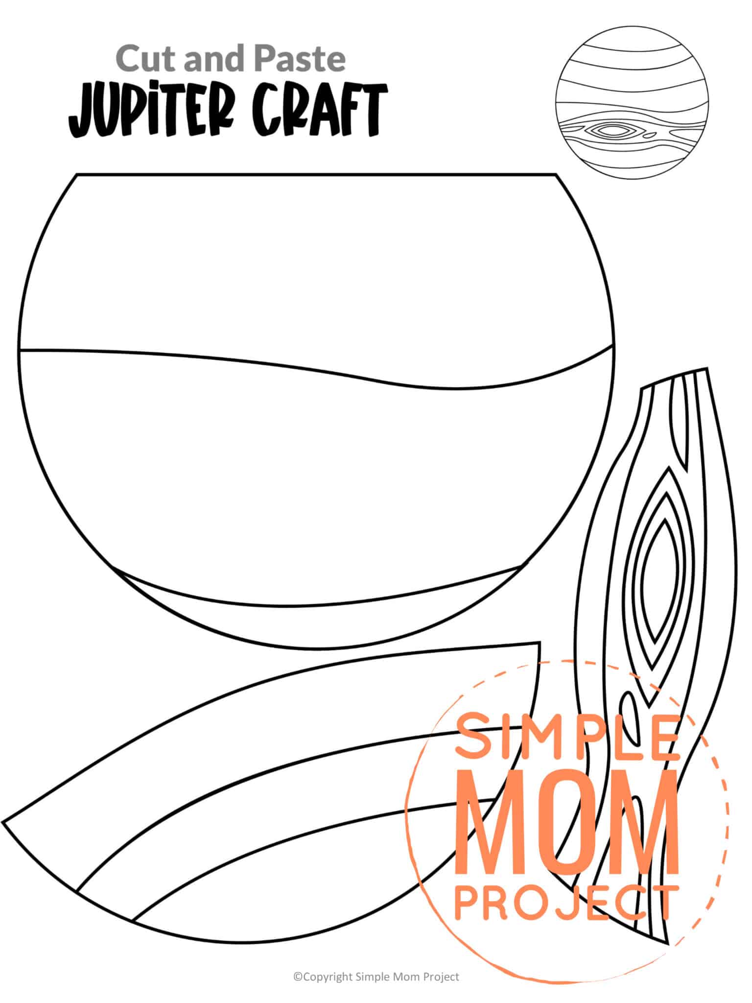 29 Solar System Planet Cut and Paste Printable Craft Templates: The ...