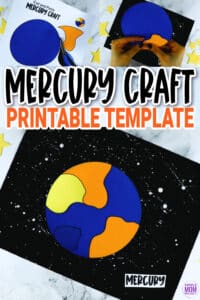 Mercury Printable Digital Download Craft | Mercury Space Explorer ...