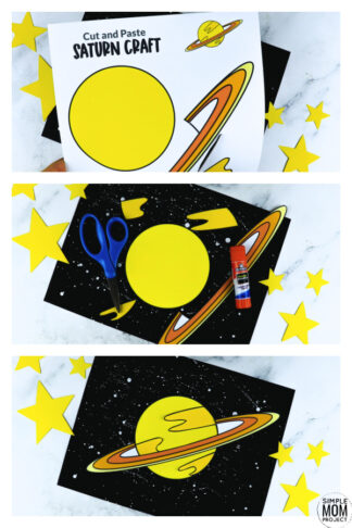 Saturn Planet Printable Digital Download Craft | Saturn Space Explorer ...