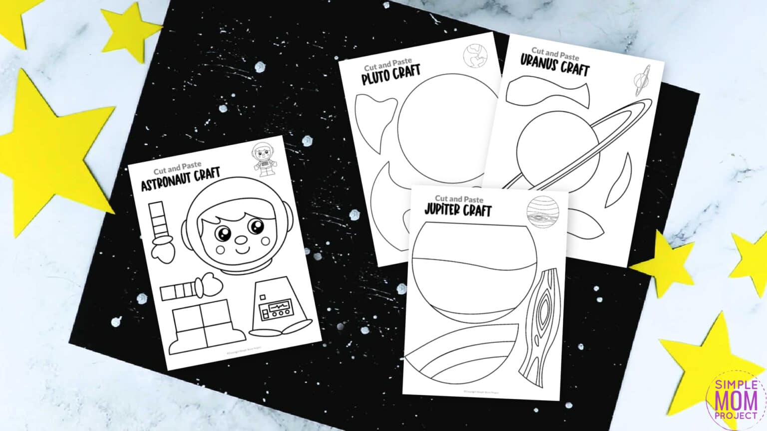14 Planet and Outer Space Cut and Paste Craft Printable Templates ...