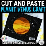 Planet Venus Craft Cut and Paste Printable Template - Simple Mom ...