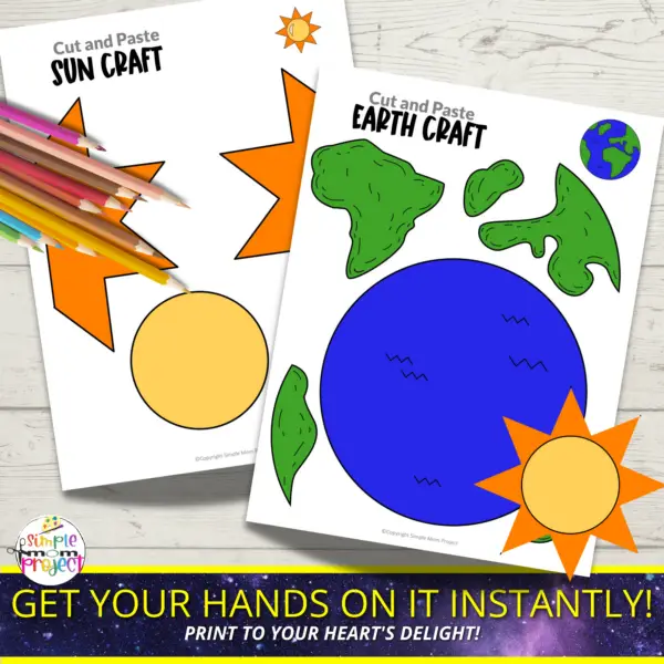 14 Full Colored Planet and Outer Space Cut and Paste Craft Printable ...