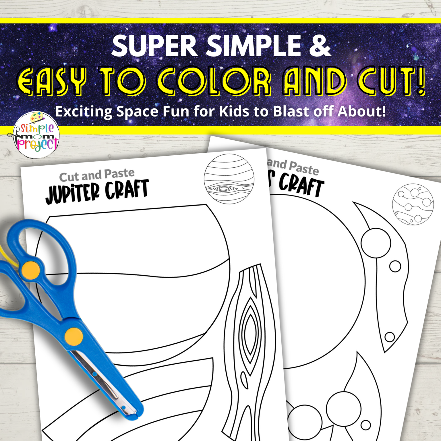 Black and White Planet Solar System Crafts - Simple Mom Project Store