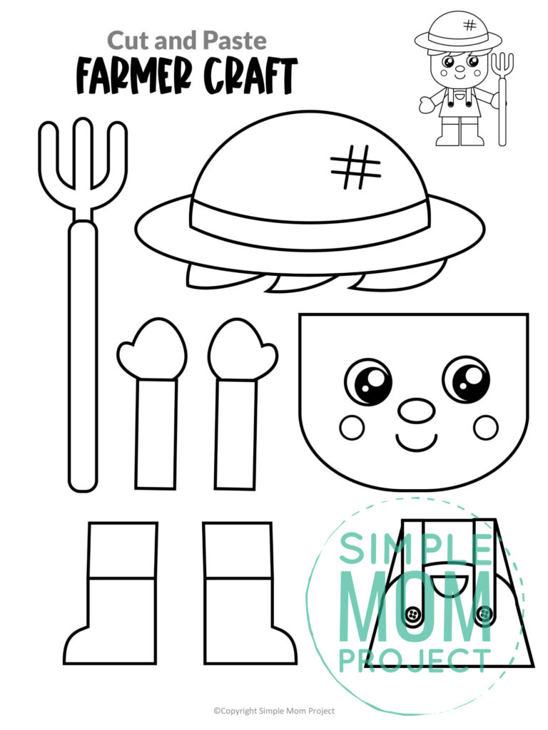 Community Helper Crafts – 10 Black & White Printable Cut & Paste ...