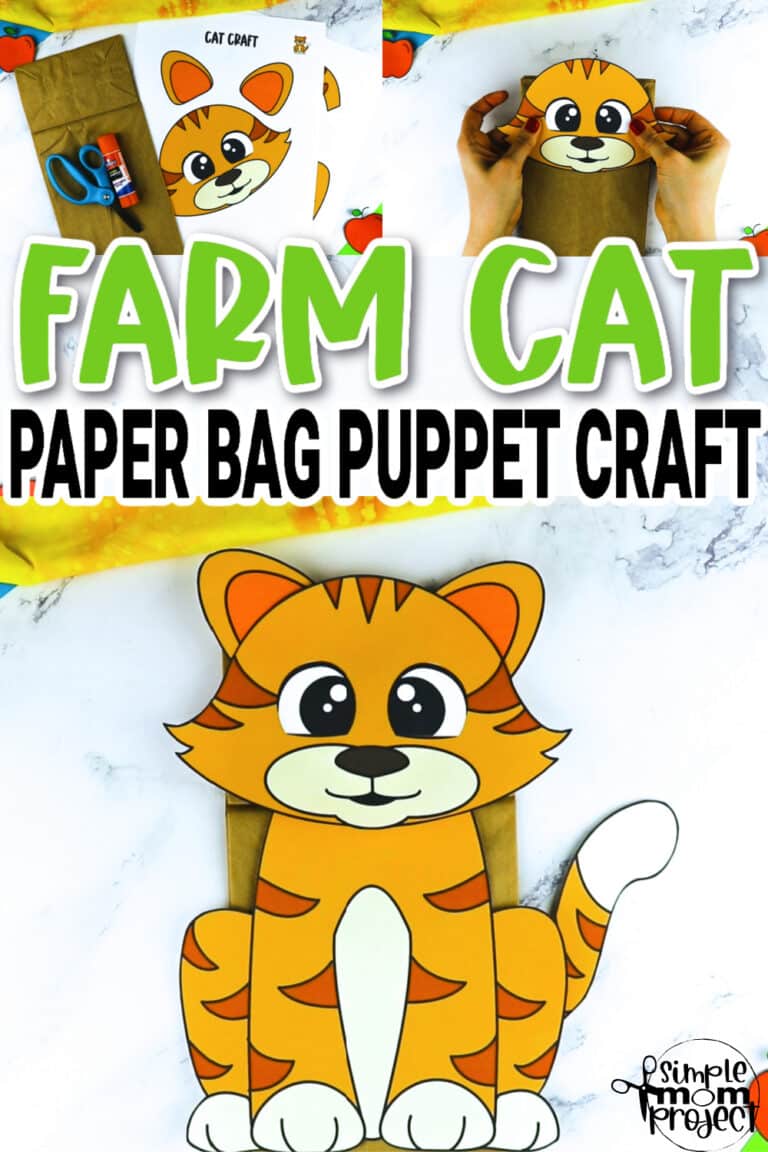 5 NO PREP Farm Animal Paper Bag Puppet Full Colored – Simple Mom ...