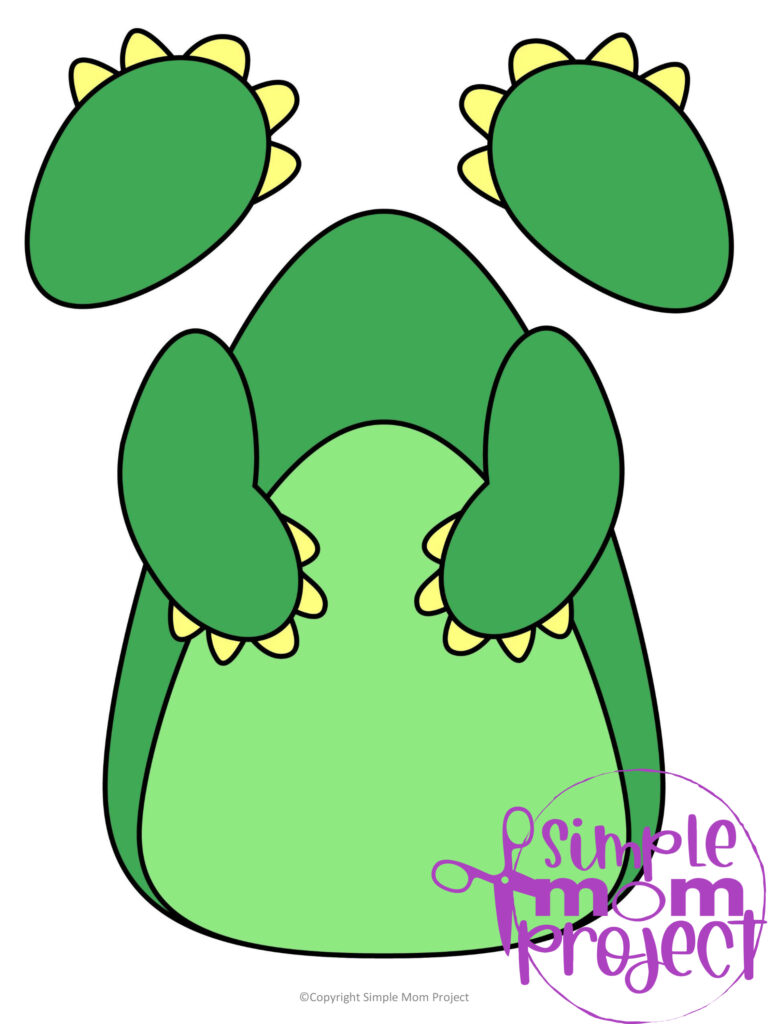 Dragon Paper Bag Puppet Craft Template - Simple Mom Project Store