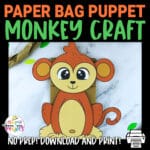 Monkey Paper Bag Puppet Craft - Simple Mom Project Store