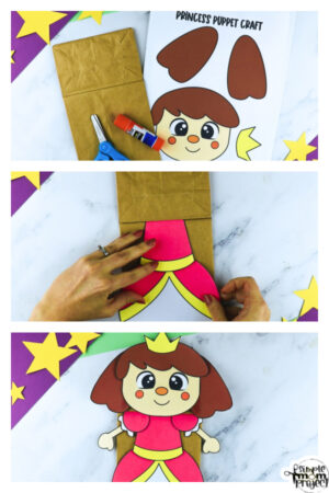Easy and Adorable Princess Puppet Paper Bag Craft Instant Printable ...