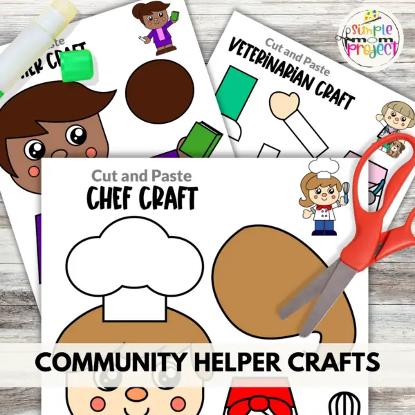 10 Full Colored Community Helper Craft Templates – Simple Mom Project Store