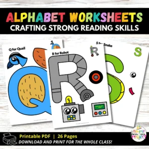 26 Full Colored Alphabet Cut and Paste Craft Printable Templates ...