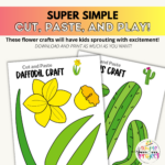 Full Colored Flower Cut and Paste Craft Templates - Simple Mom Project ...