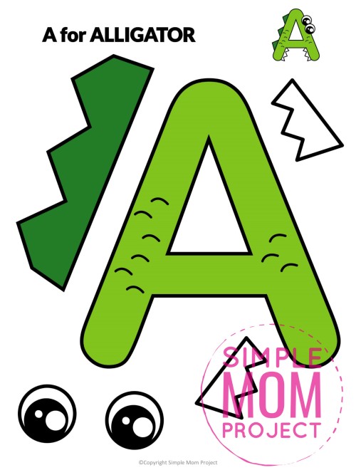 Printable Uppercase Alphabet Crafts for Kids | 52 Capital Letter Cut ...