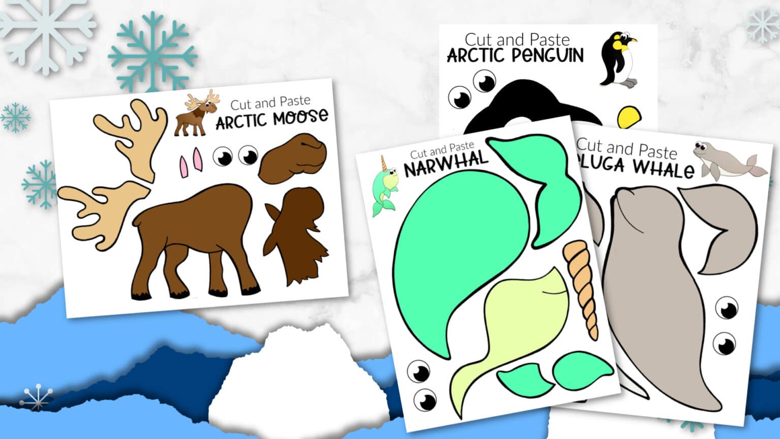 28 ULTIMATE Arctic Animal Cut and Paste Craft Templates – Simple Mom ...