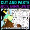 Black and White Arctic Animal Cut and Paste Craft Templates - Simple ...