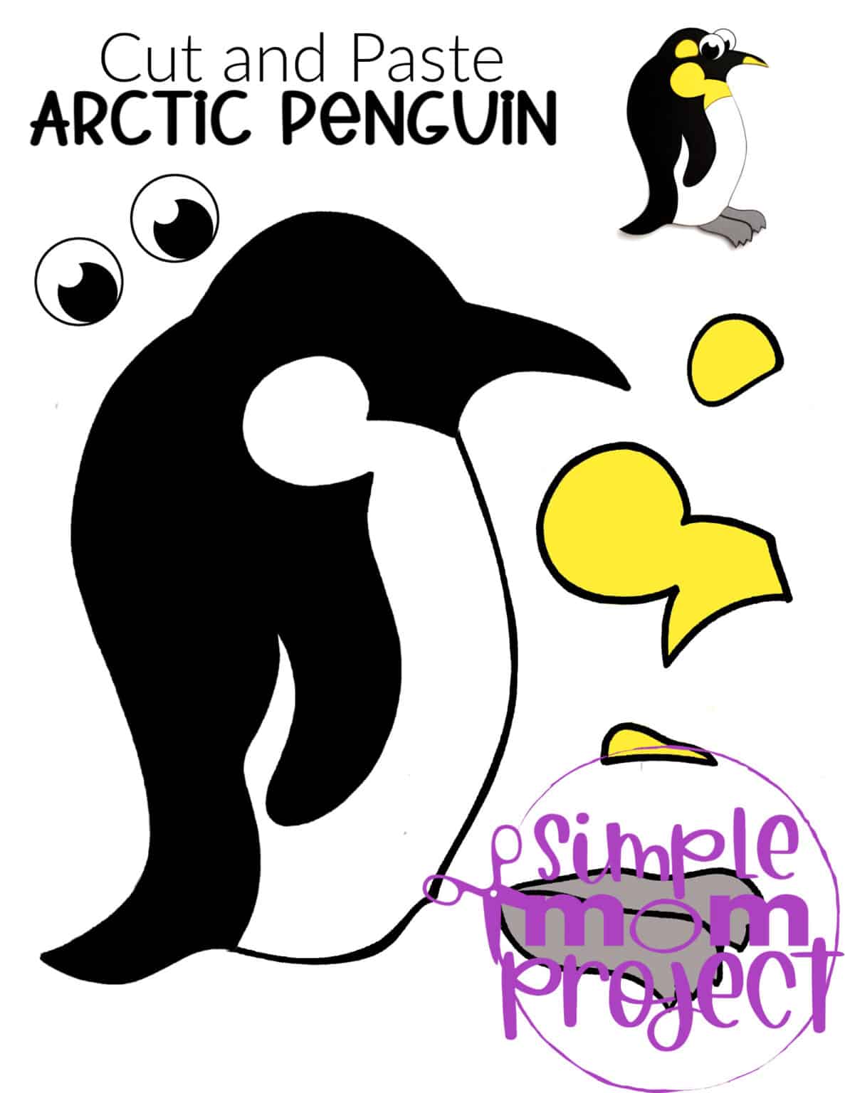 14 Full Colored Arctic Animal Cut and Paste Craft Templates – Simple ...