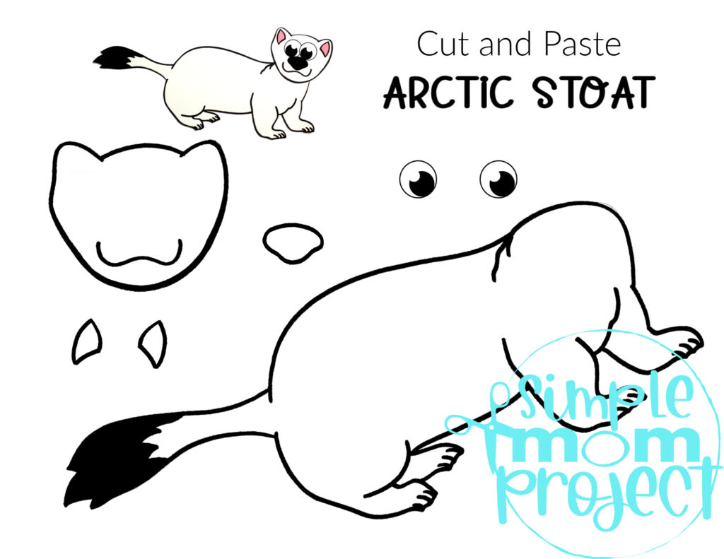 Arctic Animal Crafts – 14 Black & White Printable Cut & Paste Templates ...