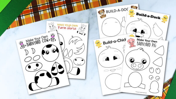 20 Build-a-Farm-Animal Cut and Paste Craft Templates – Simple Mom ...