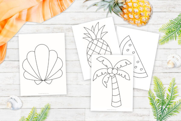 22 Sun, Sand, and Summer Printables, Coloring Pages, Templates Galore ...