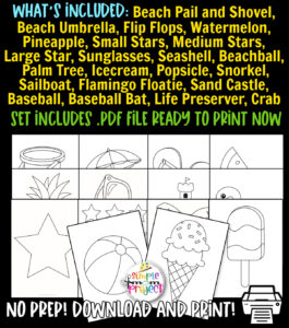 Beach and Summer Printable Templates - Simple Mom Project Store