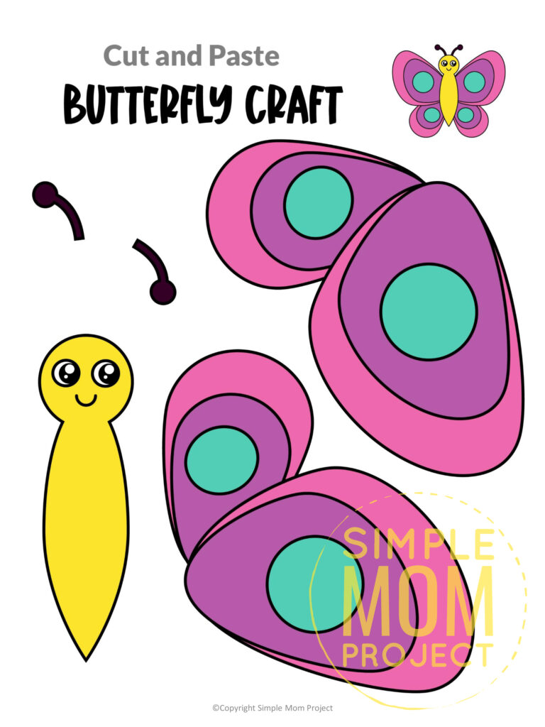 Full Colored Insect and Bug Cut and Paste Craft Templates - Simple Mom ...