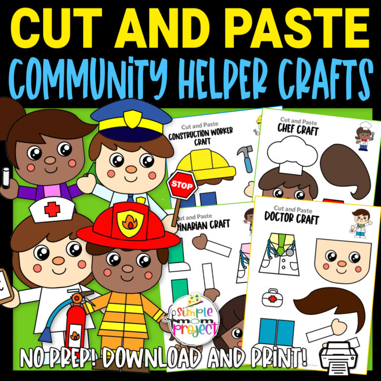 Full Colored Community Helper Craft Templates - Simple Mom Project Store