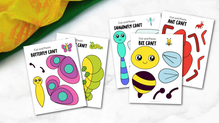 20 Easy and Fun Insect and Bug Cut and Paste Craft Instant Printable ...
