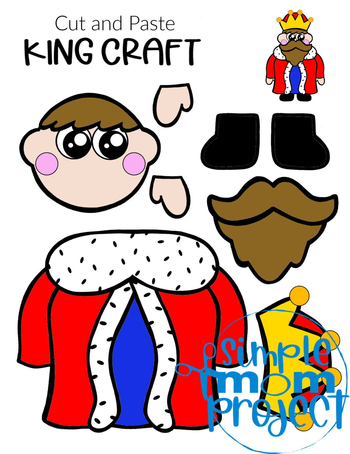 Storybook Character Cut and Paste Craft Templates - Simple Mom Project ...