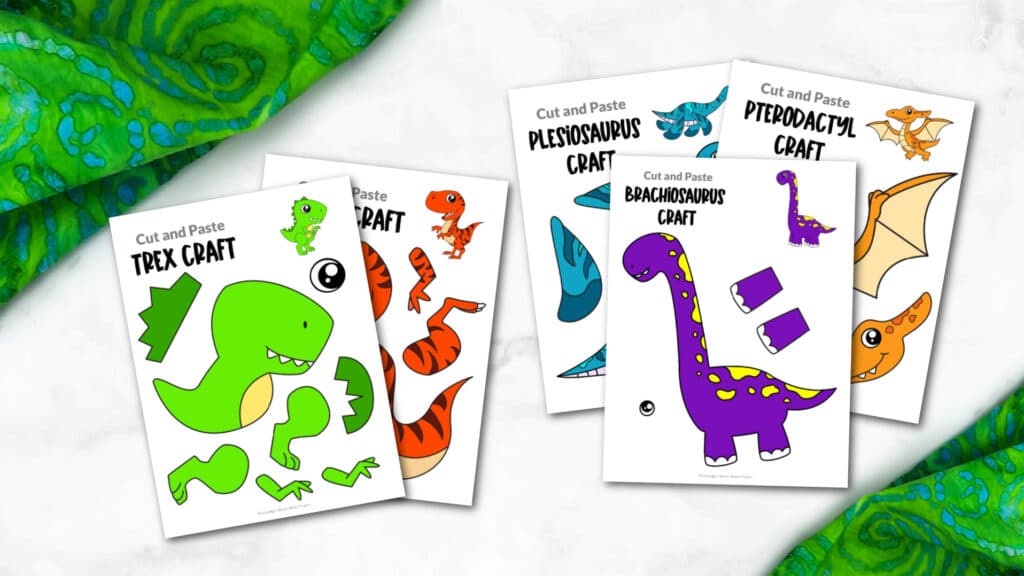 20 Awesome Dinosaur Cut and Paste Craft Printable Templates – Simple ...