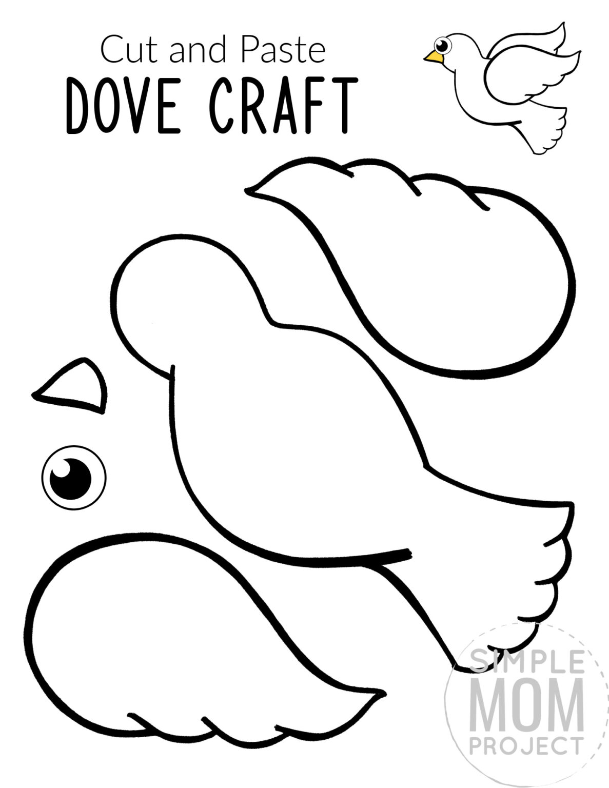 Bird Cut and Paste Craft Templates - Simple Mom Project Store