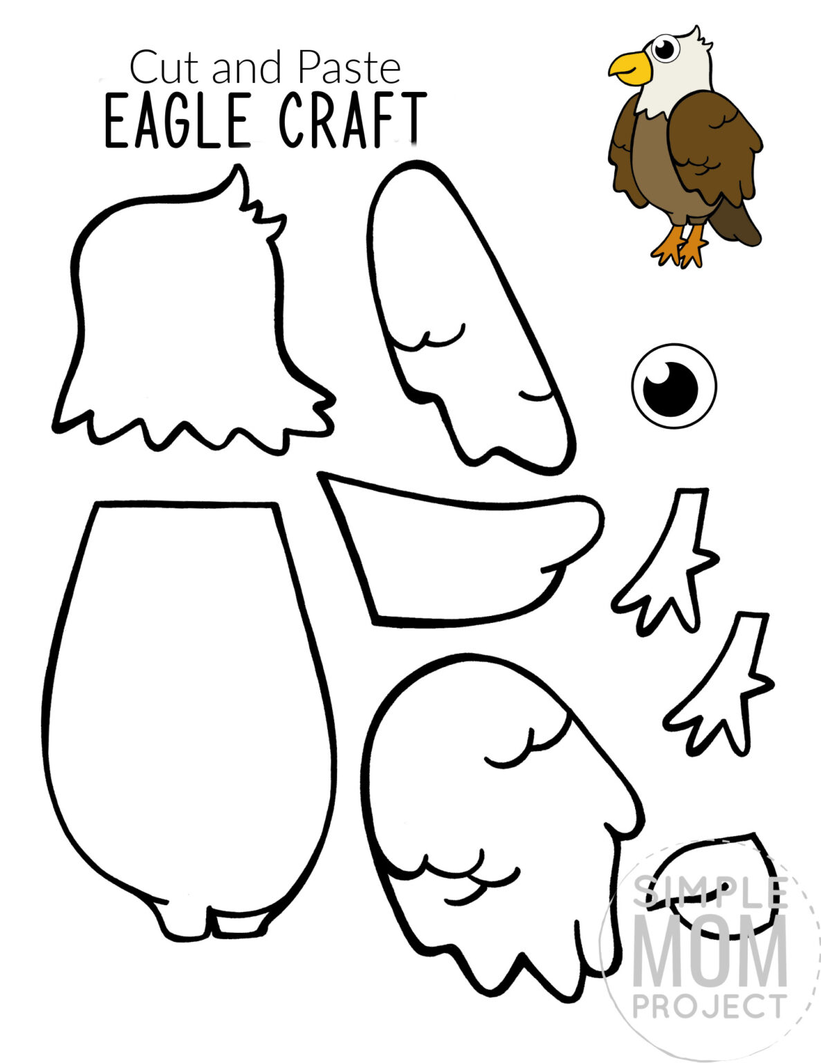 Bird Cut and Paste Craft Templates - Simple Mom Project Store