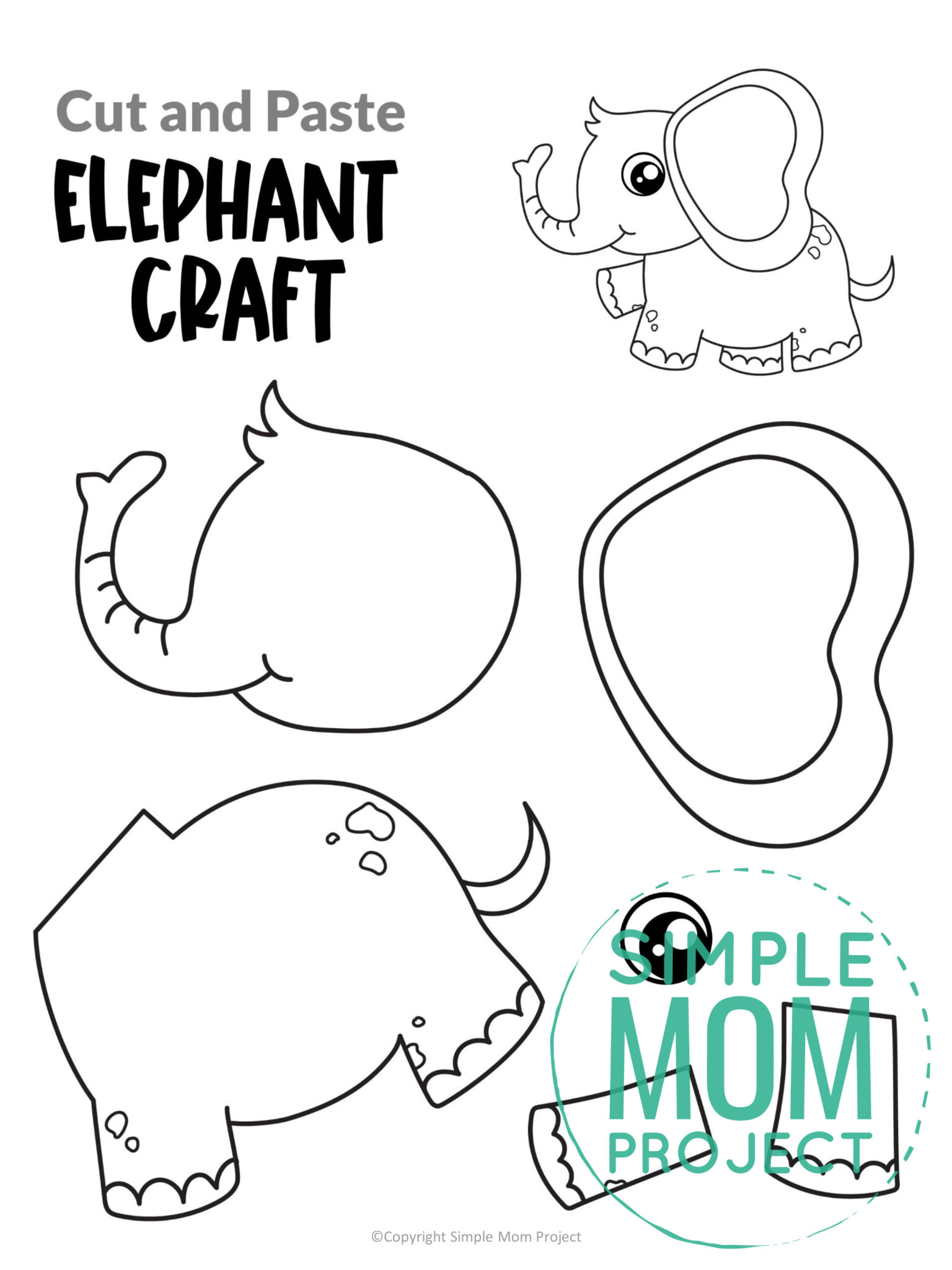 Safari Animal Crafts Mega Bundle – 20 Printable Cut & Paste Templates ...