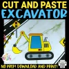 Excavator Printable Cut and Paste Craft Template – Simple Mom Project Store