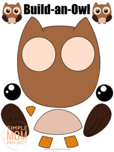 Woodland Animal Cut and Paste Craft Templates - Simple Mom Project Store