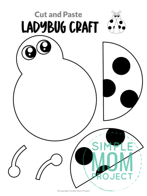 20 Easy and Fun Insect and Bug Cut and Paste Craft Instant Printable ...