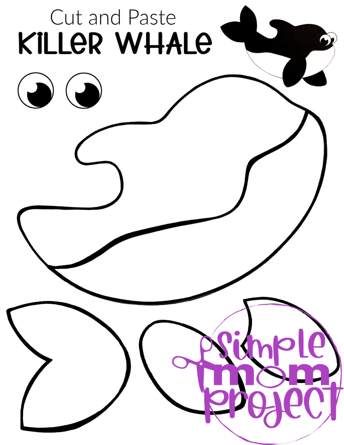 Arctic Animal Crafts – 14 Black & White Printable Cut & Paste Templates ...