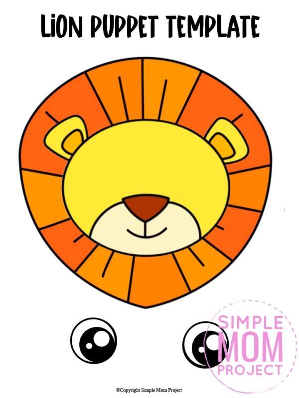 Full Colored Zoo Animal Puppet Craft Templates - Simple Mom Project Store