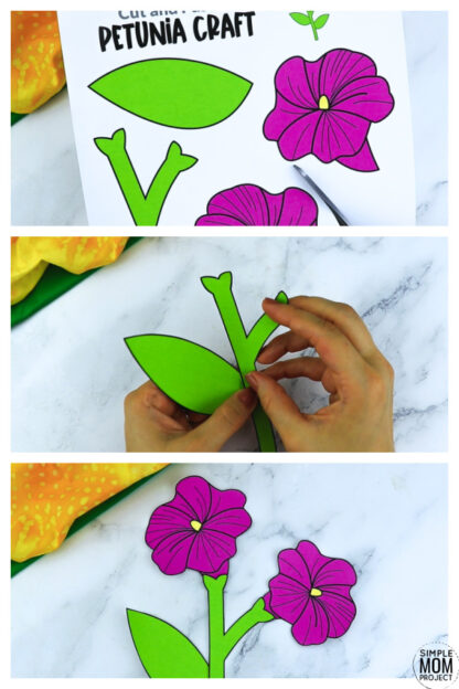 Flower Crafts Mega Bundle – 16 Printable Cut & Paste Templates (Color ...