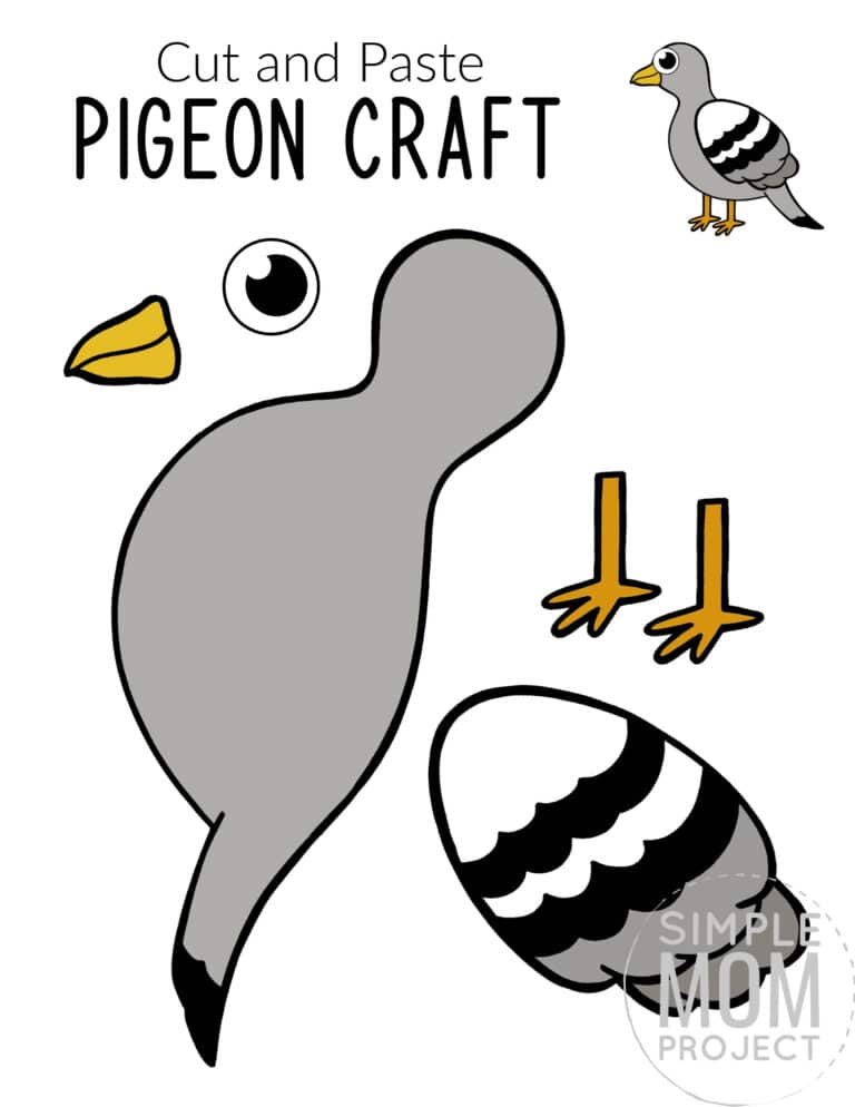 15 Full Colored Bird Cut and Paste Craft Printable Templates – Simple ...