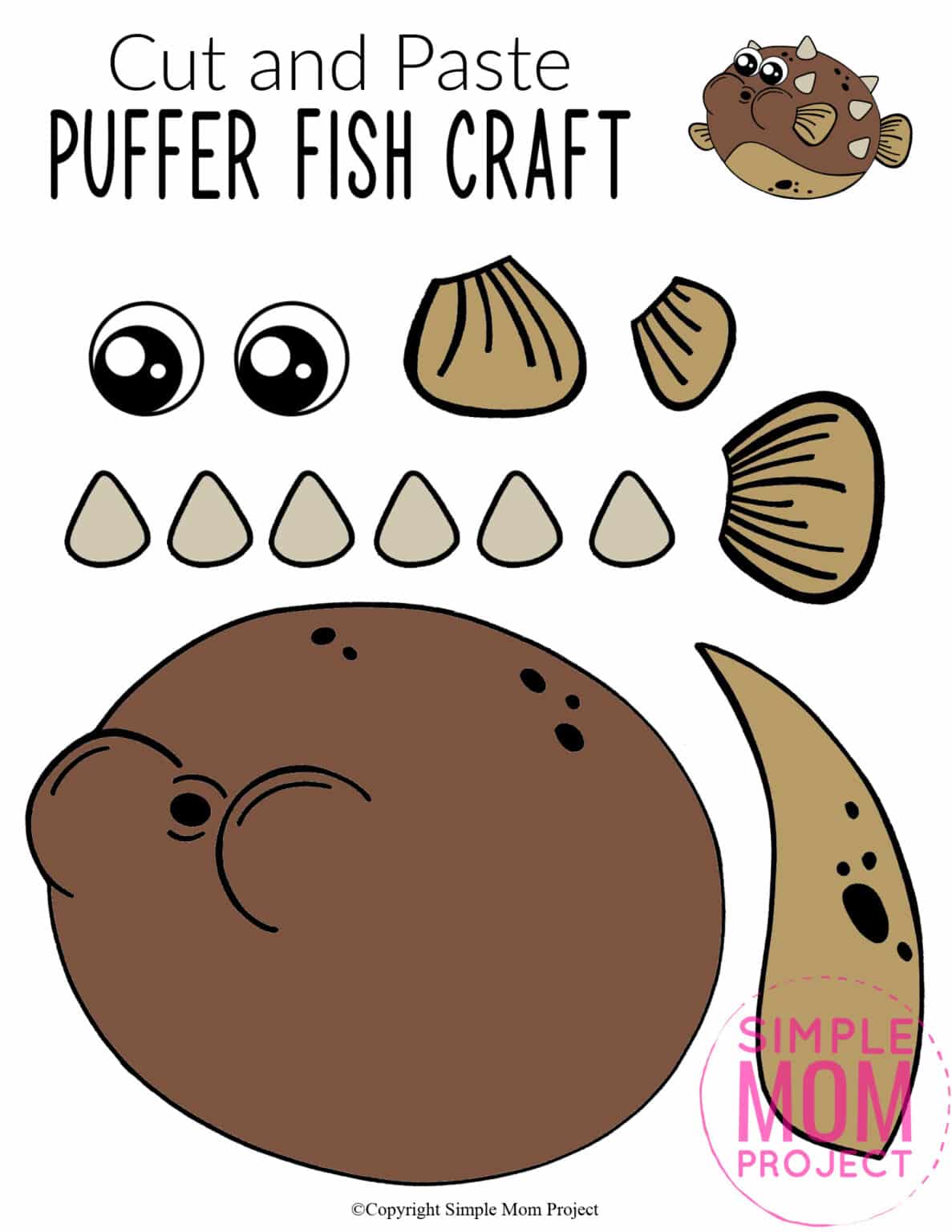 Ocean Animal Crafts Mega Bundle – 45 Printable Cut & Paste Templates ...