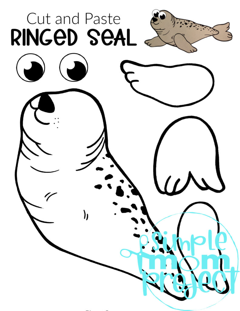 Arctic Animal Crafts – 14 Black & White Printable Cut & Paste Templates ...