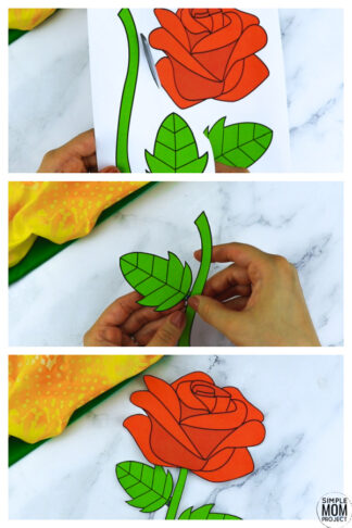 Flower Crafts – 8 Full-Color Printable Cut & Paste Templates for Kids ...