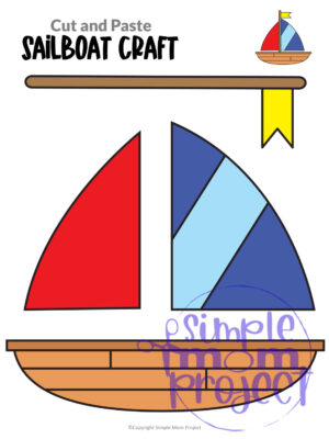 Sailboat Cut and Paste Craft - Simple Mom Project Store