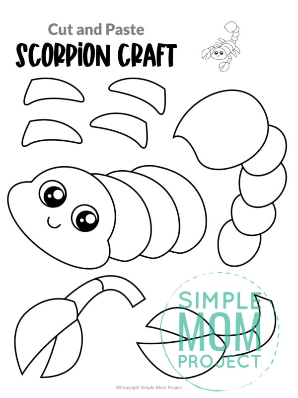 20 Easy and Fun Insect and Bug Cut and Paste Craft Instant Printable ...