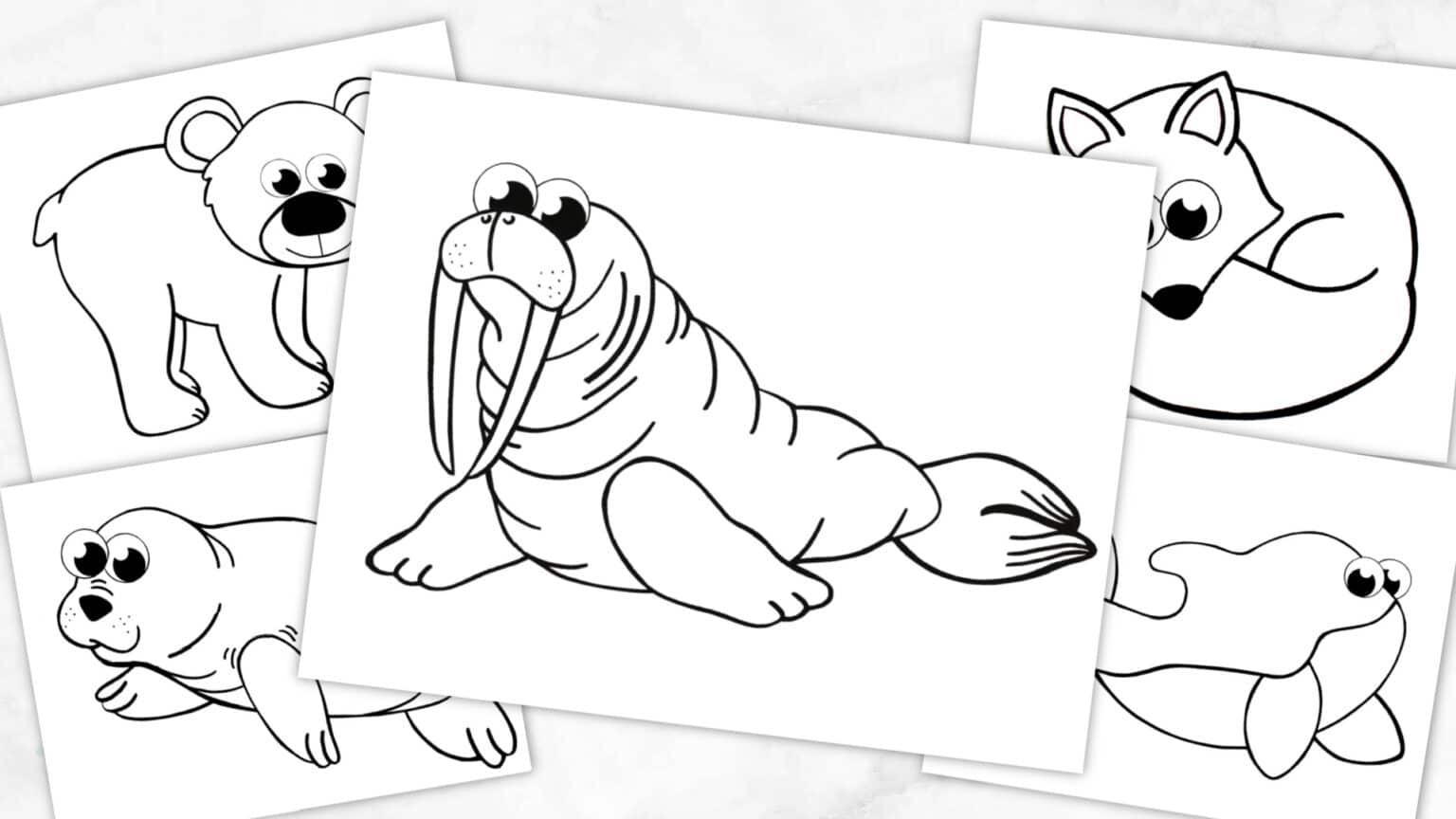 13 Instant Download Arctic Animal Printable Templates for Kids – Simple ...