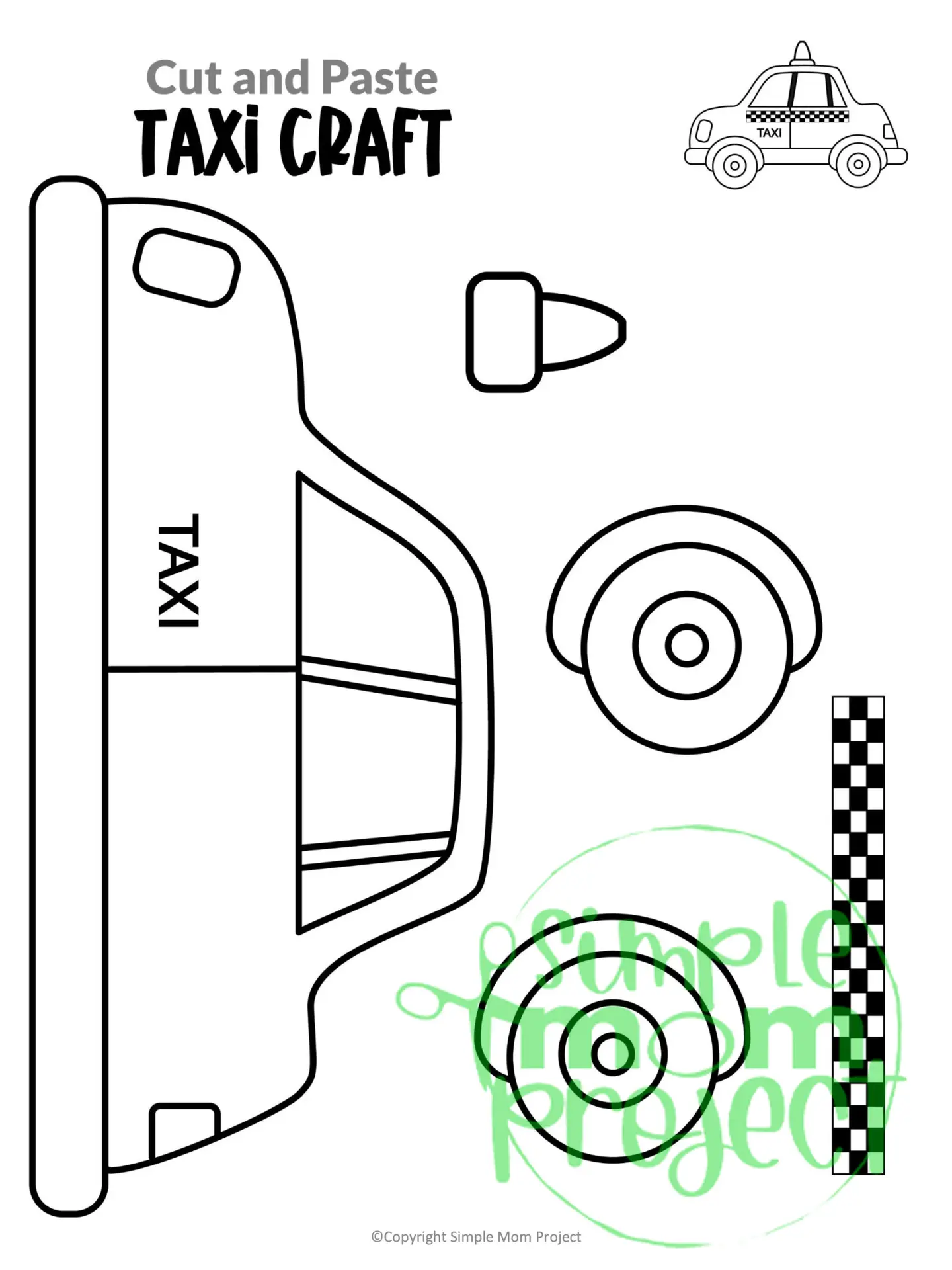 Mega Vehicle and Transportation Crafts for Kids – Black and White ...