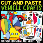Transportation Cut and Paste Craft Templates - Simple Mom Project Store