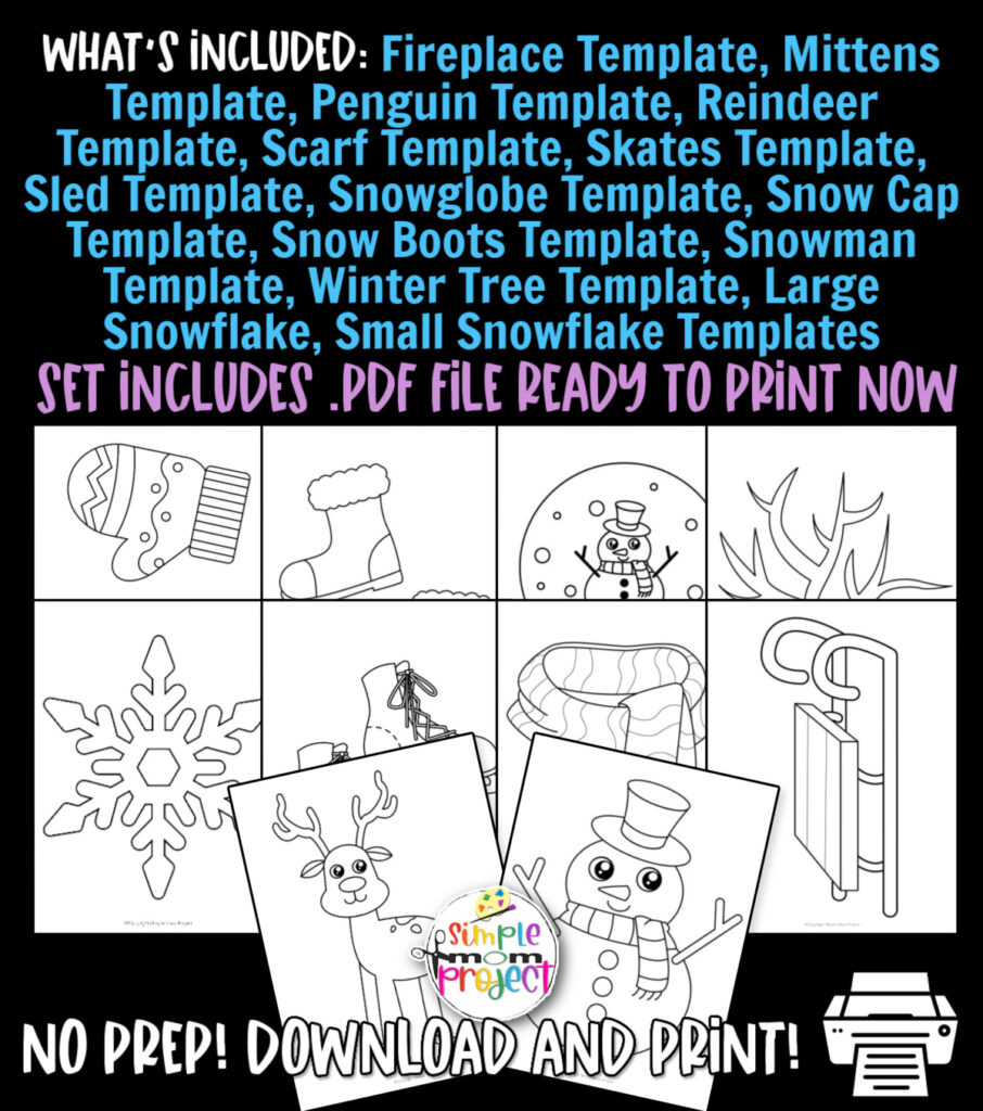 Winter Printable Templates - Simple Mom Project Store