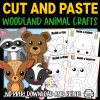 Black and White Woodland Animal Cut and Paste Craft Templates - Simple ...